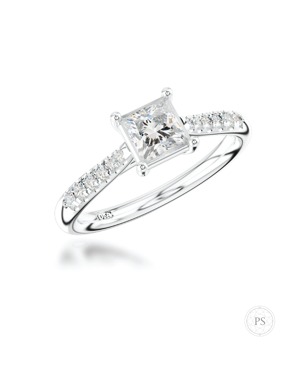 0.50ct F VS2 Princess Cut Diamond Solitaire Ring - Phillip Stoner The ...
