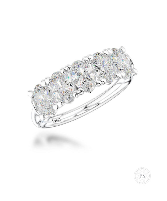 1.54ct Oval Diamond Five Stone Eternity Band - Phillip Stoner The Jeweller