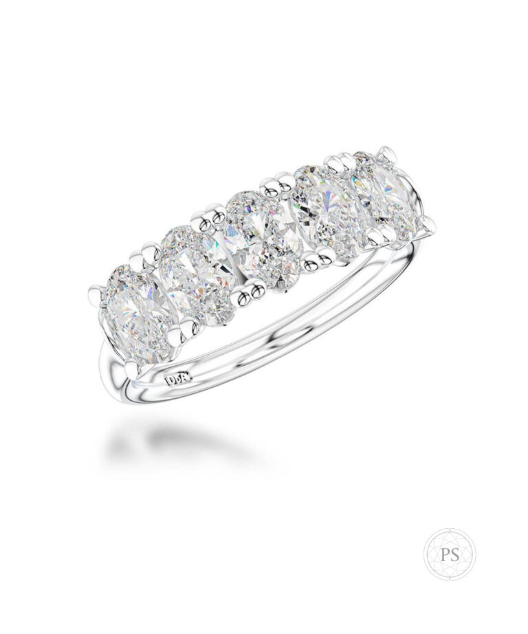 1.54ct Oval Diamond Five Stone Eternity Band - Phillip Stoner The Jeweller