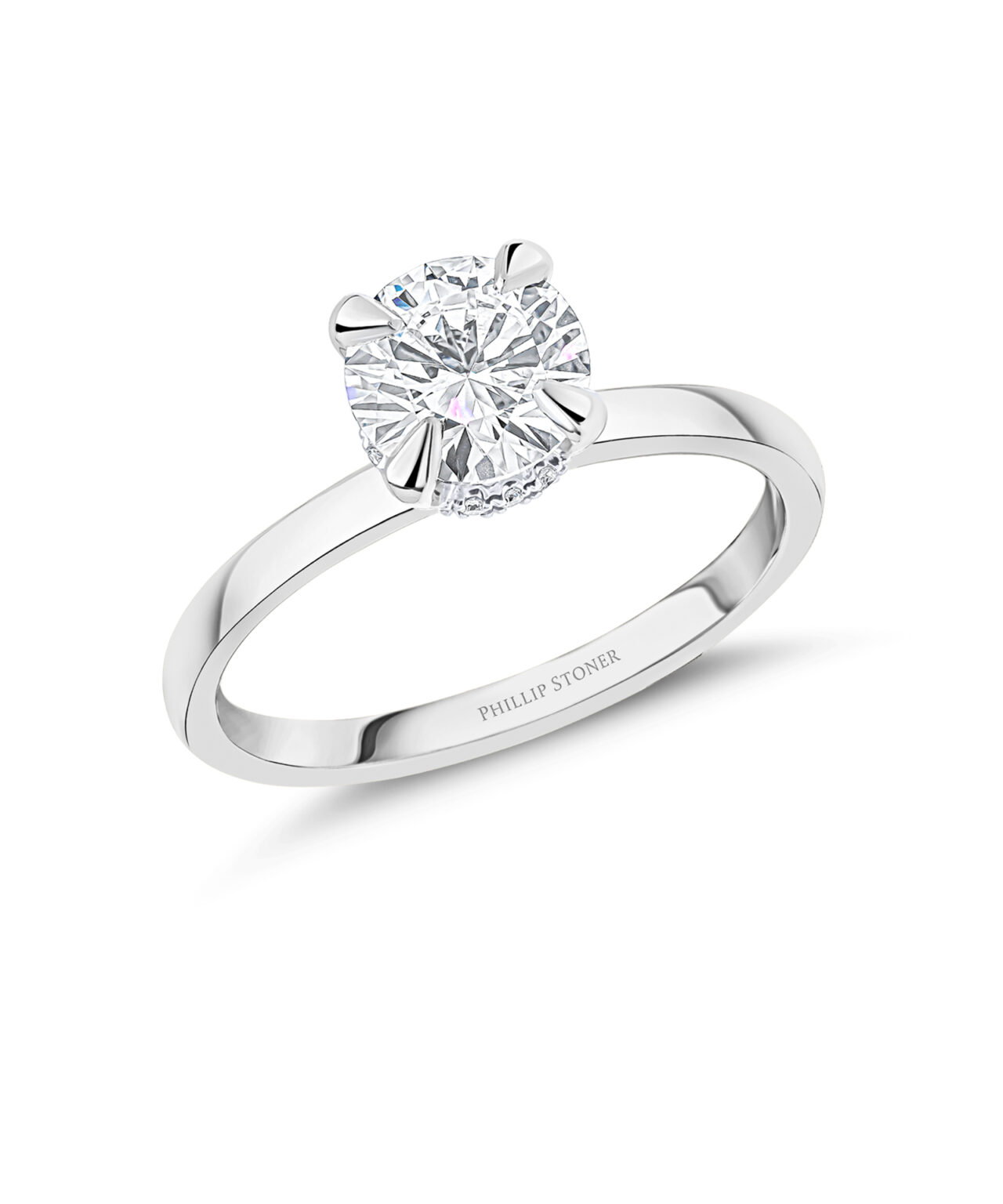 Lab Grown 1.00ct D VS1 Round Brilliant Cut Diamond Ring - Phillip ...