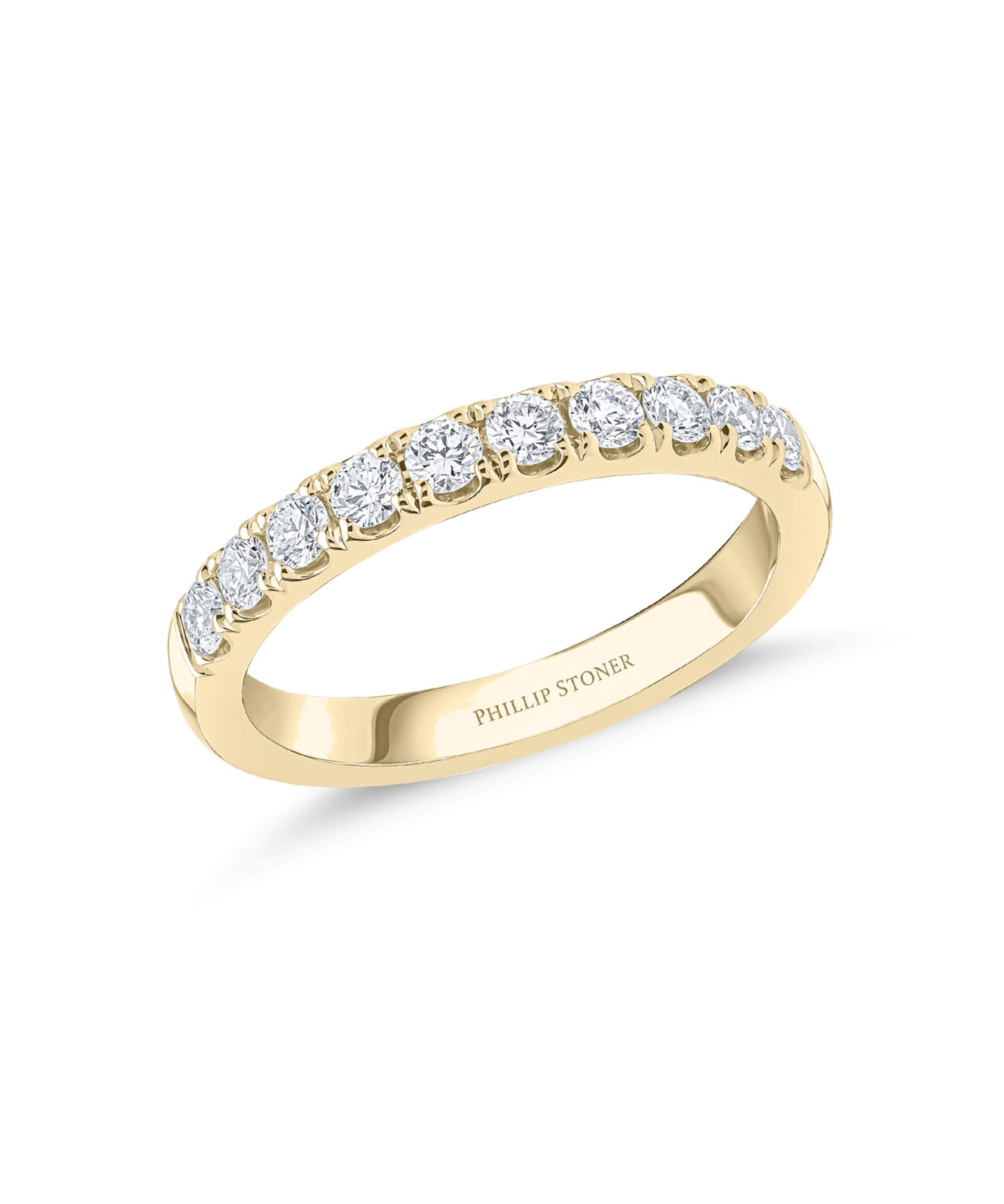 0.53ct Scallop-Set Diamond Band - 18ct Yellow Gold - Phillip Stoner The ...