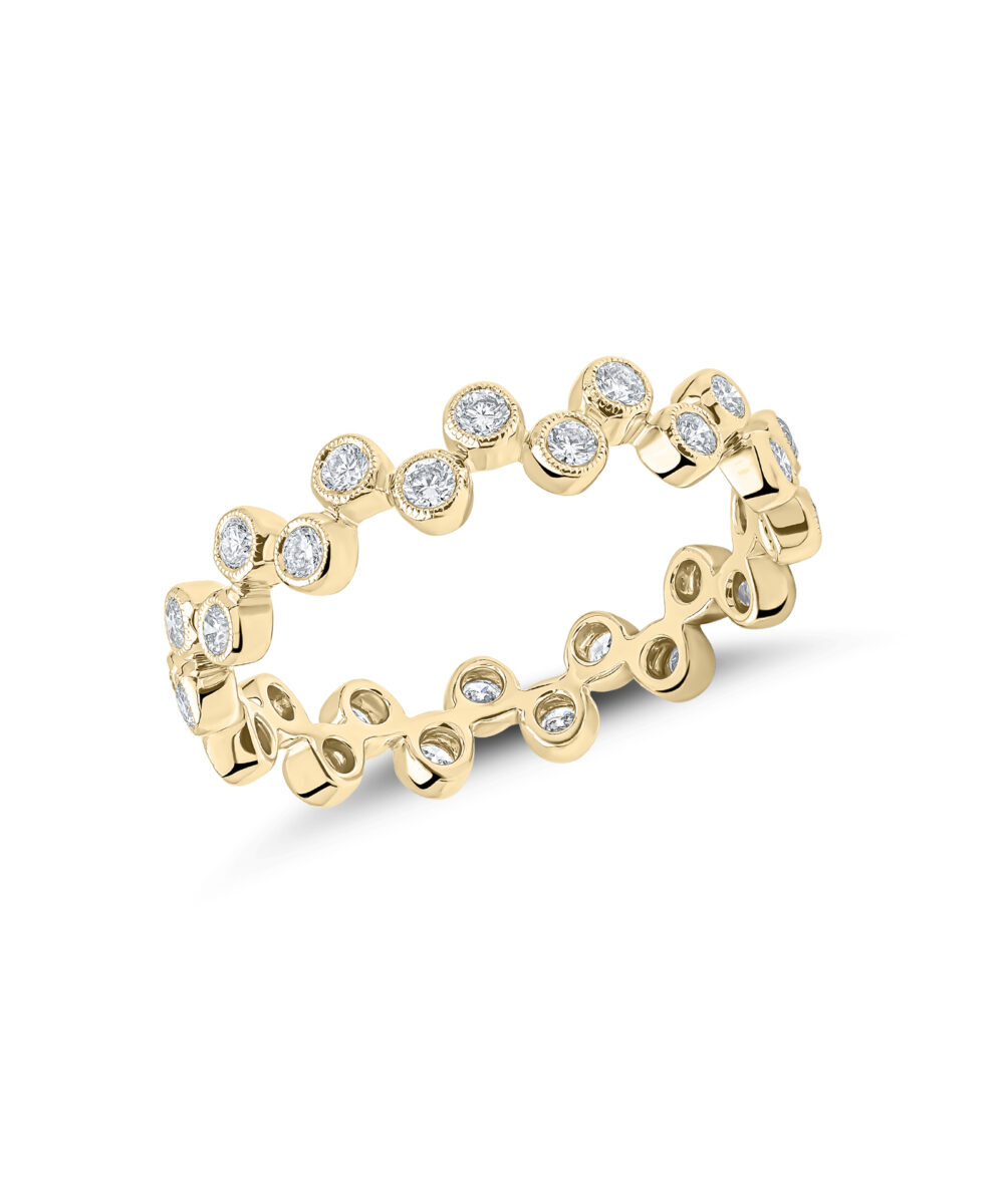 Ungar & Ungar Yellow Gold Diamond Stacking Ring - Phillip Stoner The Jeweller