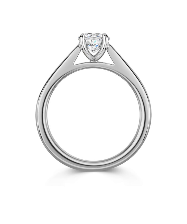 1.02ct F SI1 Oval Cut Grain-Set Diamond Ring - Phillip Stoner The Jeweller