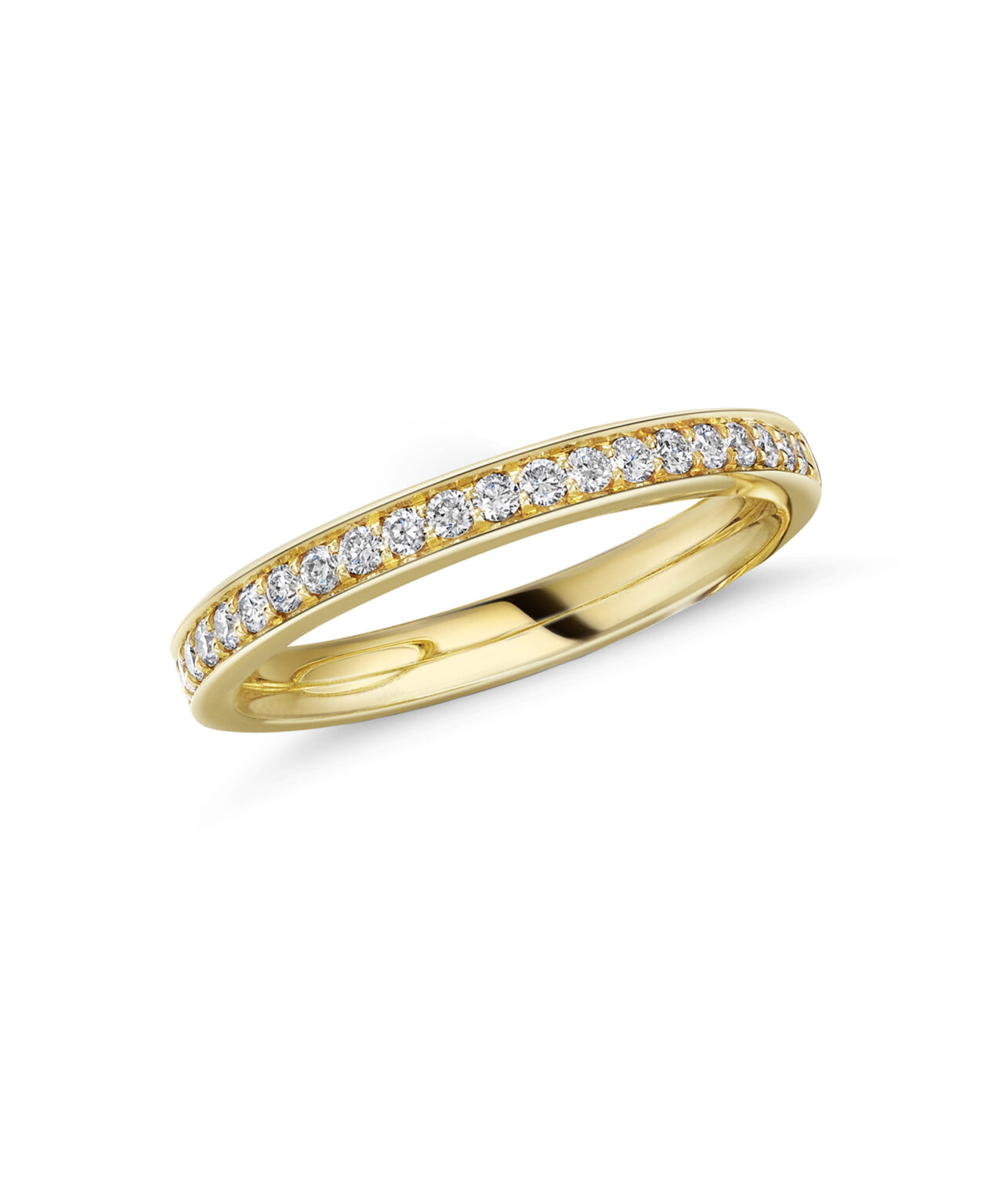 Thread & Grain Set Diamond Band - 18ct Yellow Gold - Phillip Stoner The ...